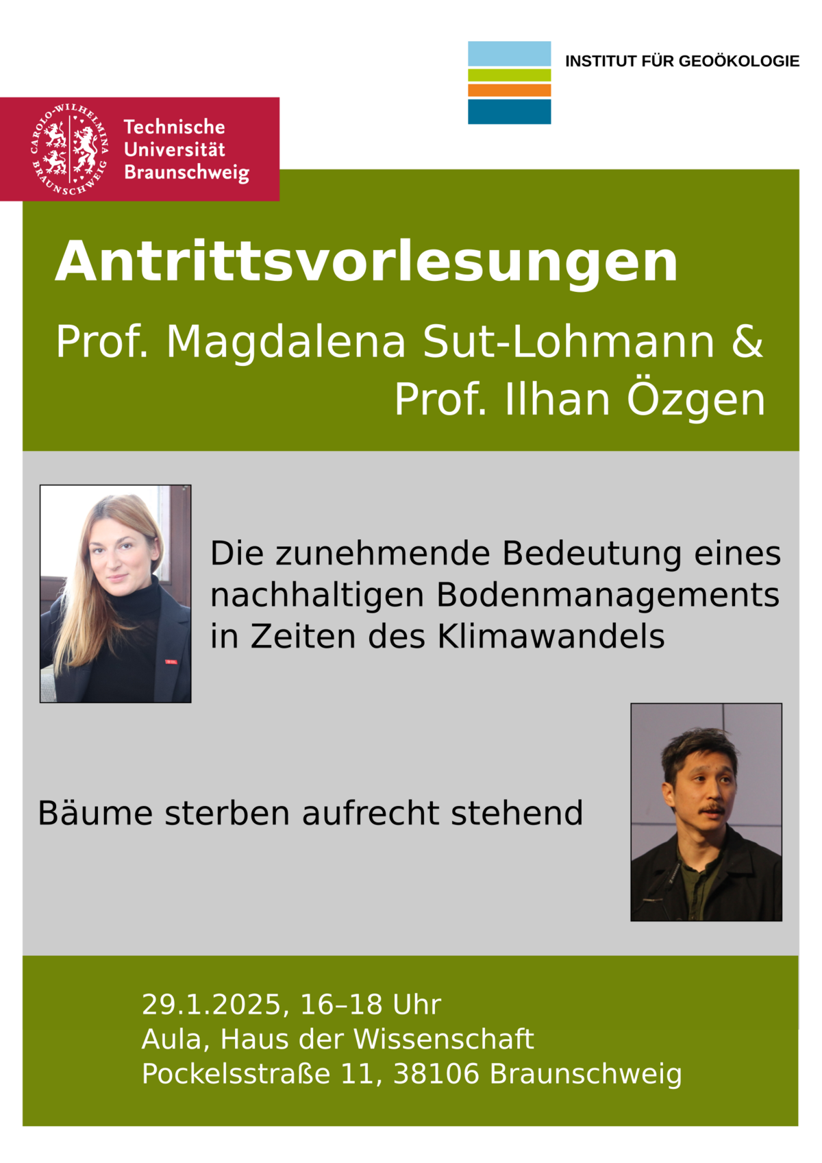 Inaugural Lectures by Prof. Magdalena Sut-Lohmann and Prof. Ilhan Özgen